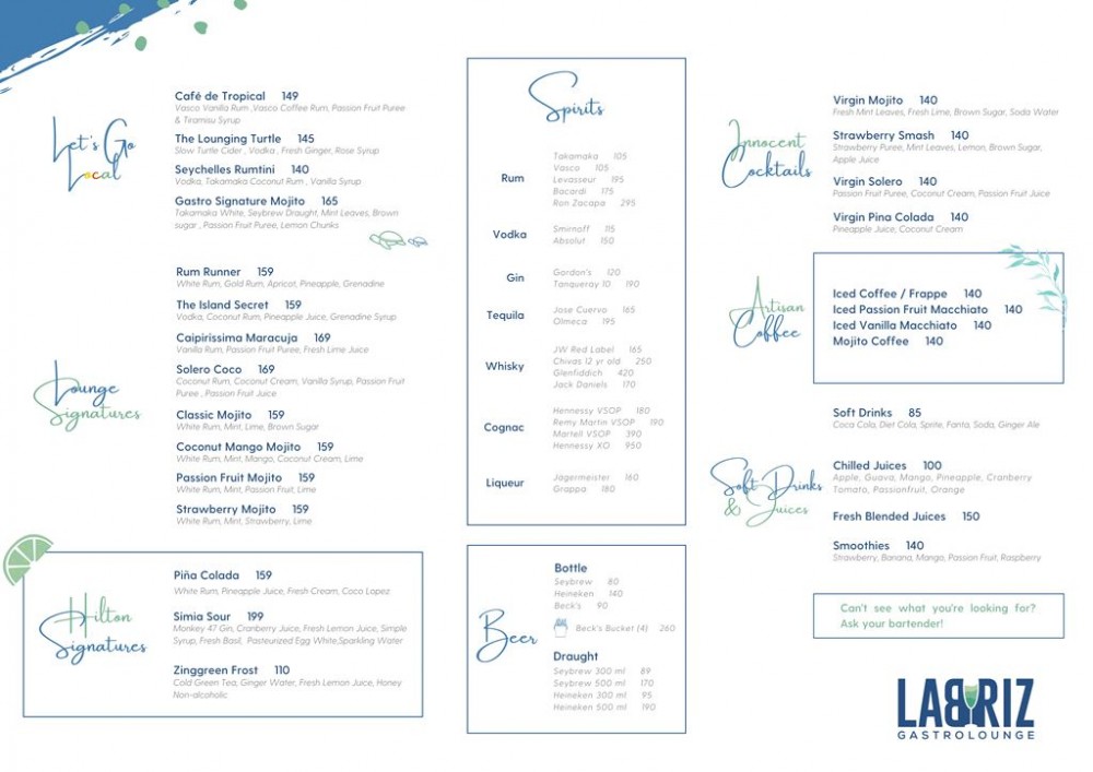 Labriz Gastrolounge Beverage | SEYBUSINESS