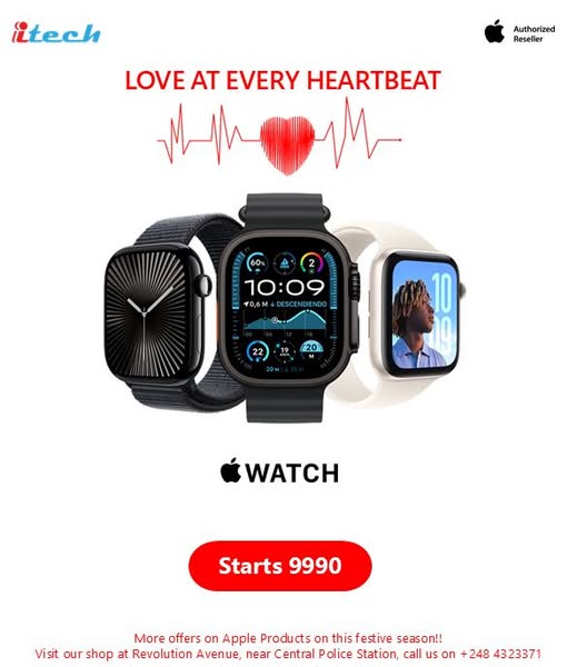 LOVE AT EVERY HEARTBEAT 💞 ️ #iWatch#apple Apple Seychelles Reseller ...
